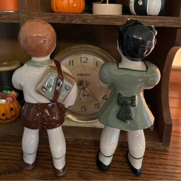 Accents | Vintage Ceramic Arts Studio Figurines Boy With Books Girl ...